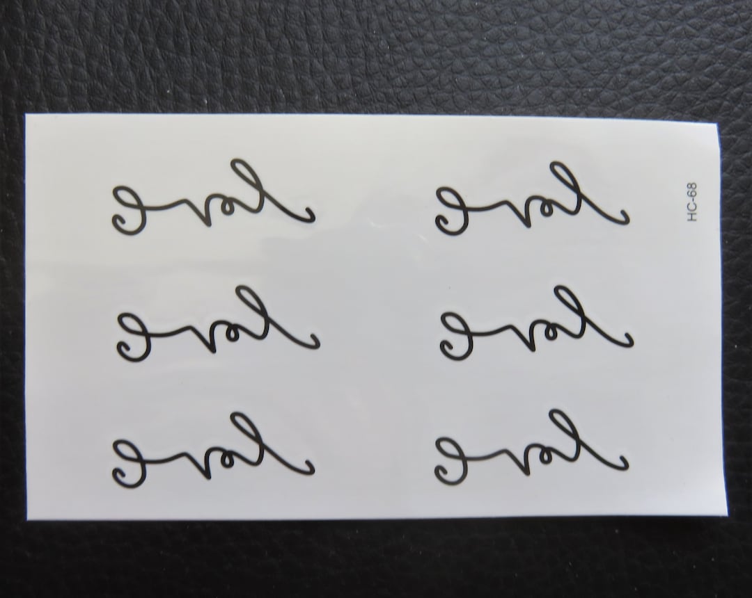 Temporary Tattoo, Ephemeral, Love, 6 Tattoos/board, Monochrome Black - Etsy