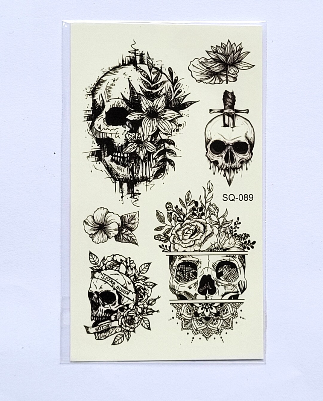 Temporary Temporary Tattoo, Skull - Etsy