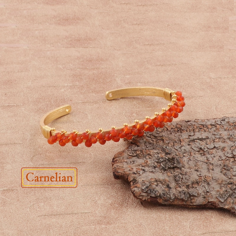 Carnelian Bangle - Etsy