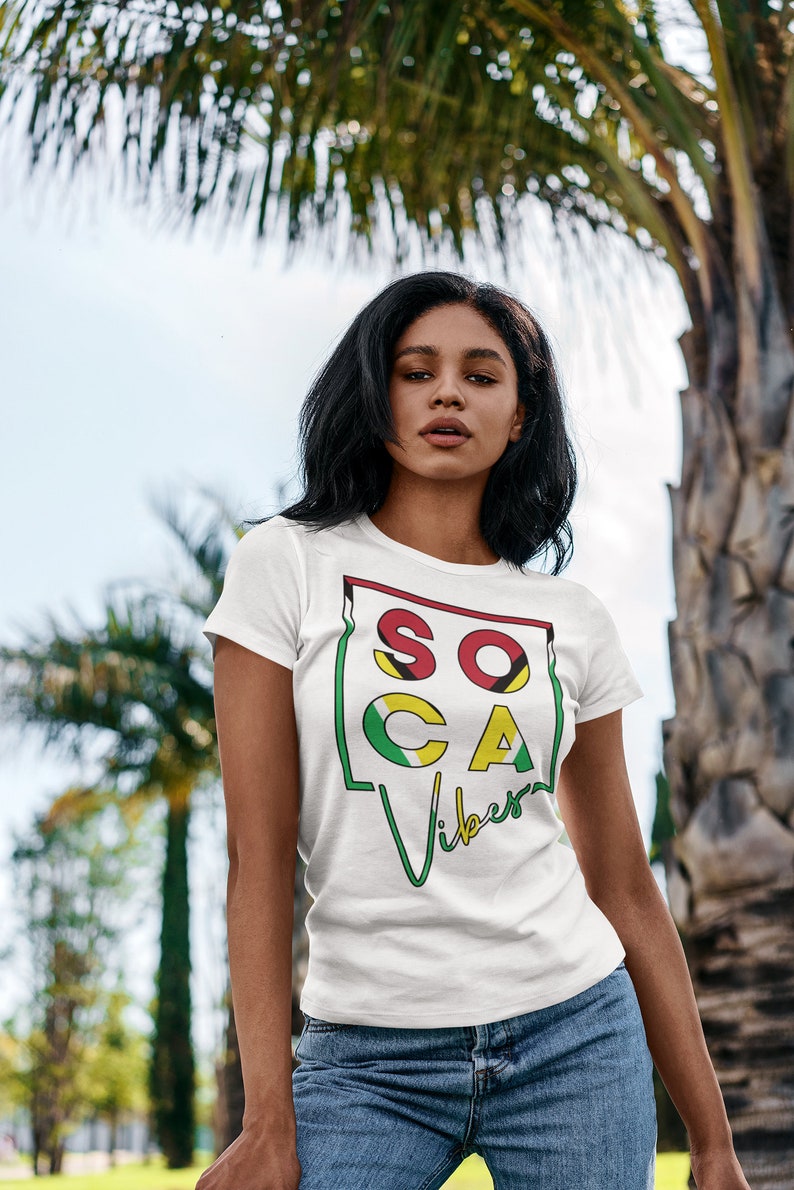 Women's Guyana Flag Themed T Shirt: Soca Vibes - Etsy
