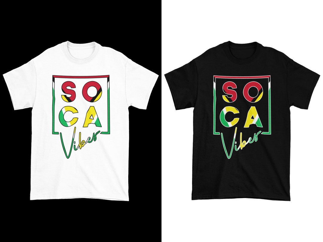 Guyana Flag Themed T Shirt: Soca Vibes - Etsy