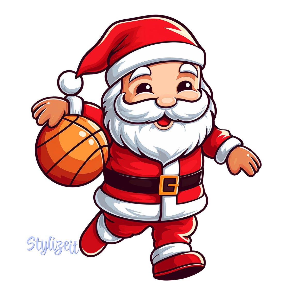 Santa Claus Basketball PNG | Merry Christmas PNG Clipart | Holiday ...