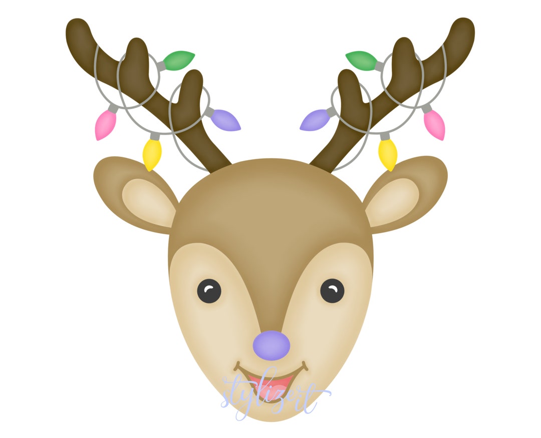 Kids Reindeer Clipart PNG | Christmas Clipart Designs | Sublimation ...