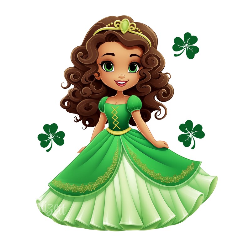 St. Patrick's Day PNG Clipart, Princess PNG, Digital Sublimation ...