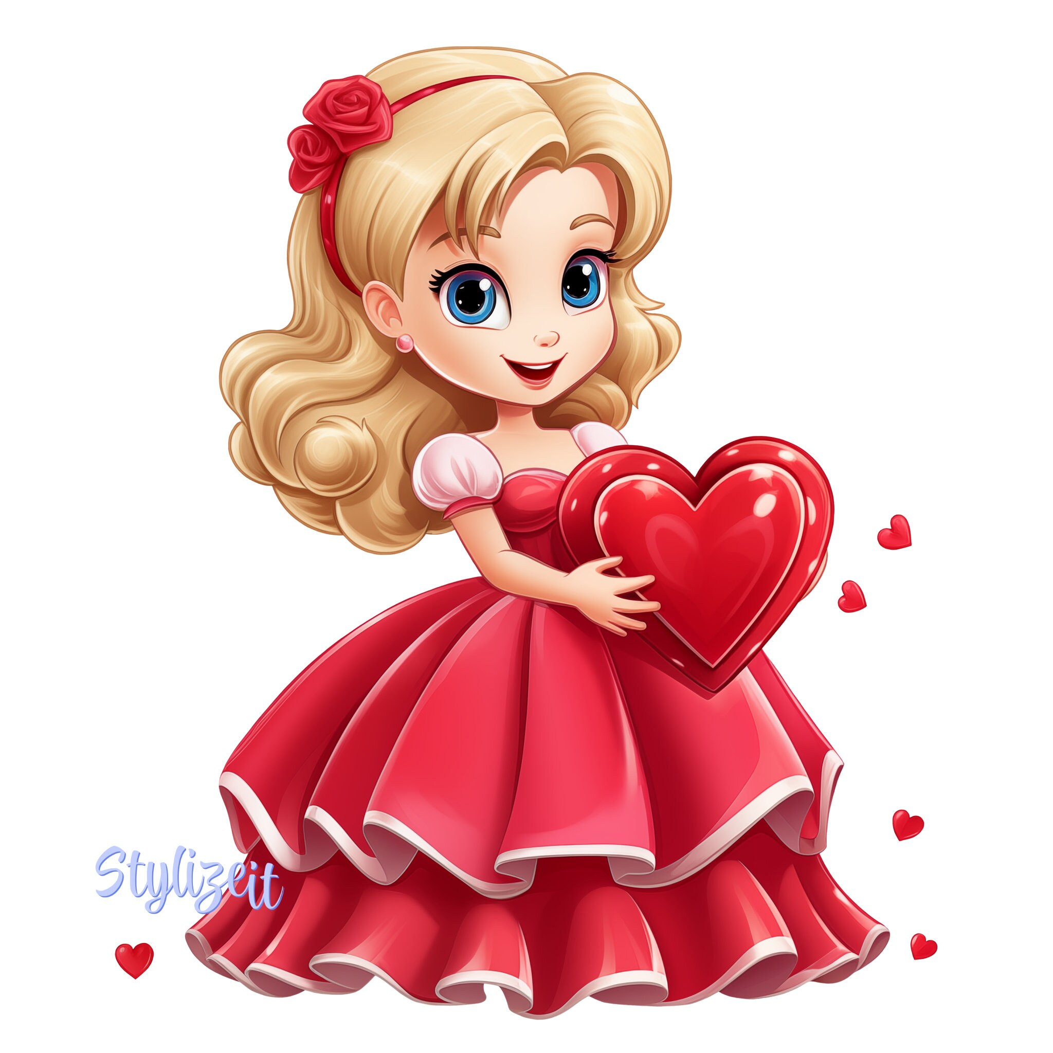 Princess PNG Graphic | Valentines Day PNG | Digital Clipart File ...