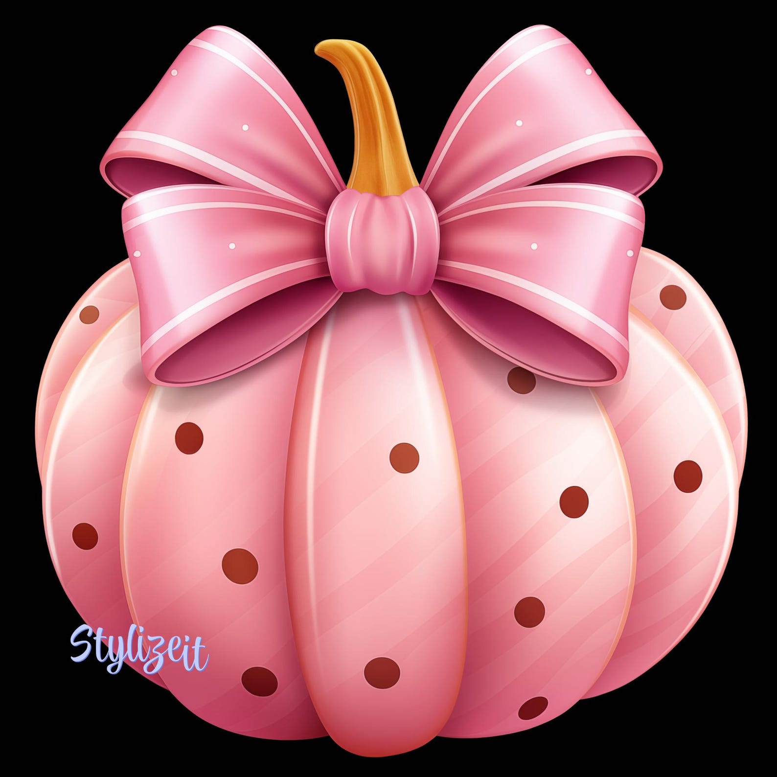 Pink Fall Pumpkin and Bow PNG | Girly PNG for Shirt | Sublimation ...
