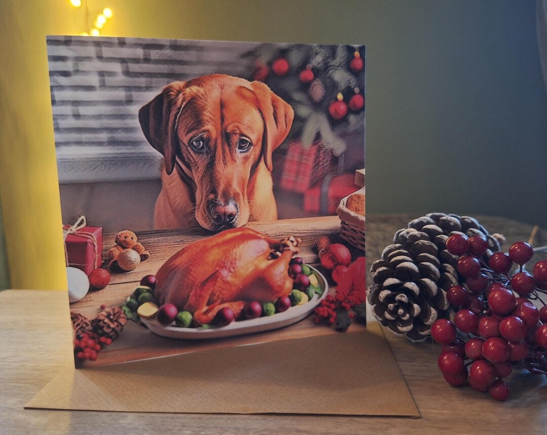 Fox Red Labrador Blank Christmas/thanksgiving Greeting Card - Etsy