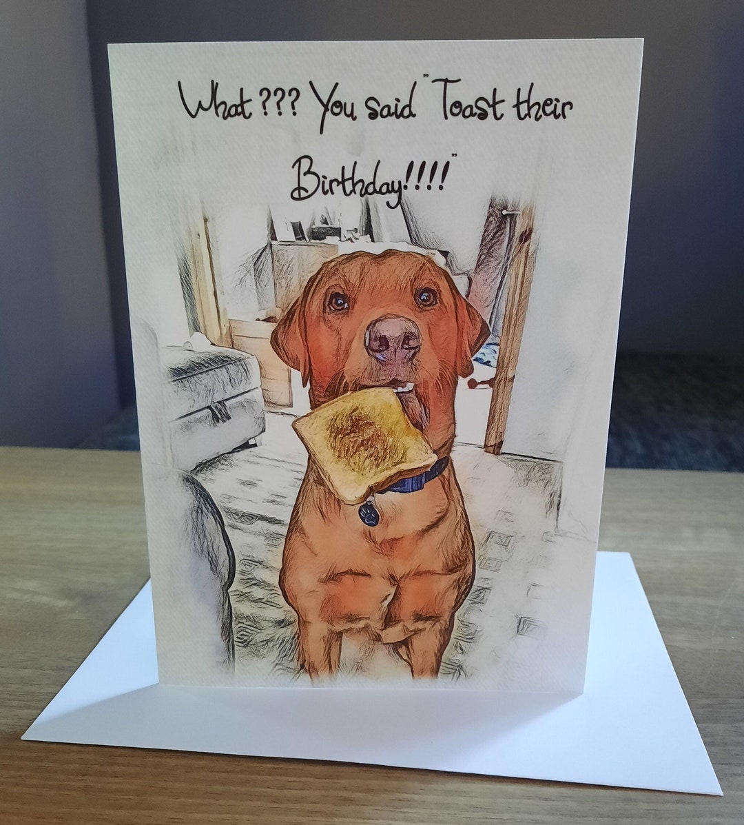 Fox Red Labrador Birthday Card - Etsy