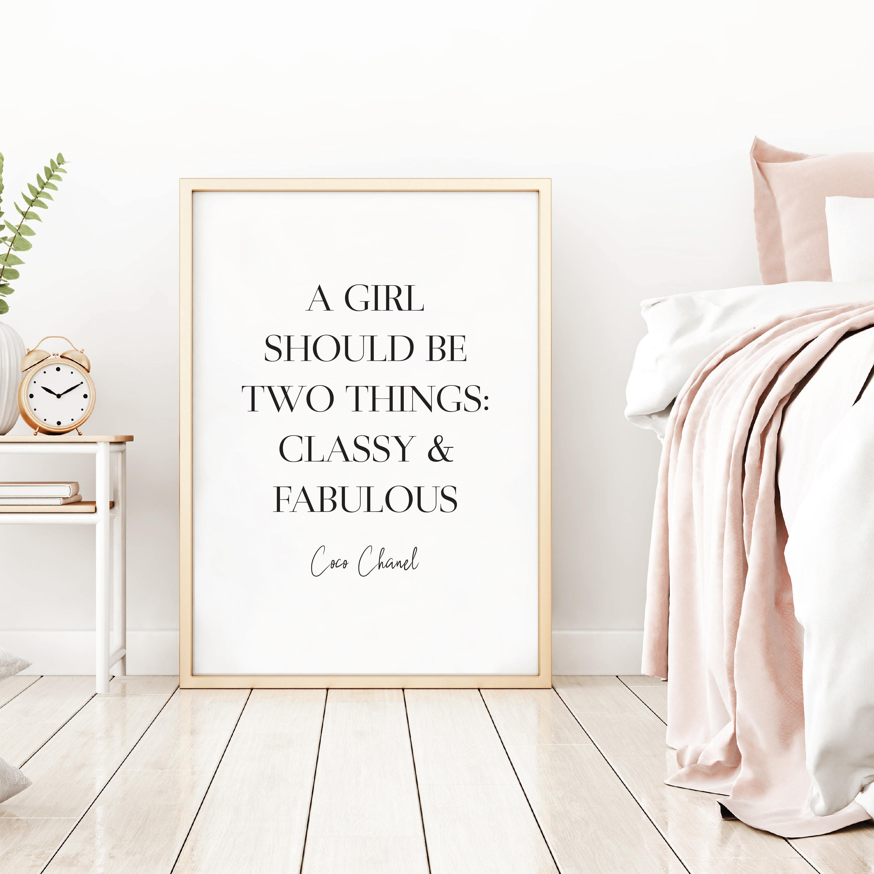 A Girl Should Be Classy & Fabulous Print Wall Art Living | Etsy UK