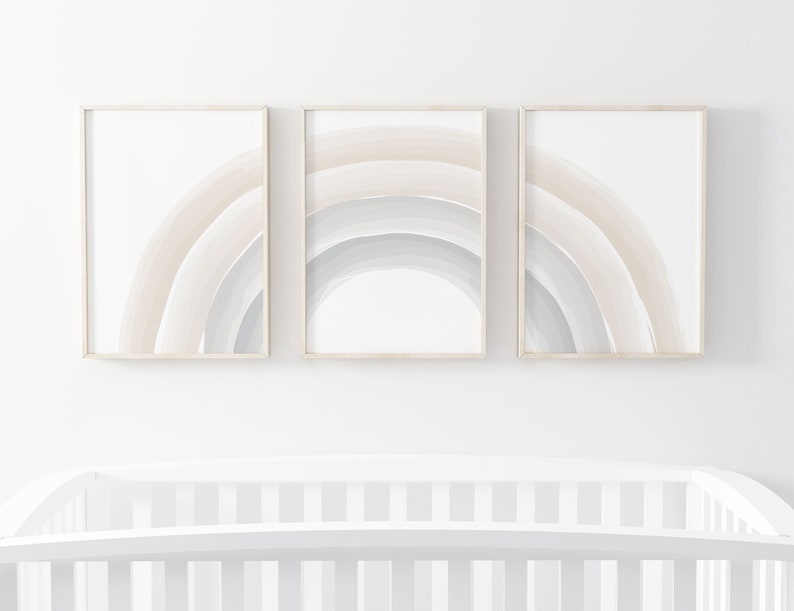 Gender Neutral Rainbow Prints Set of 3 Nursery Prints | Etsy