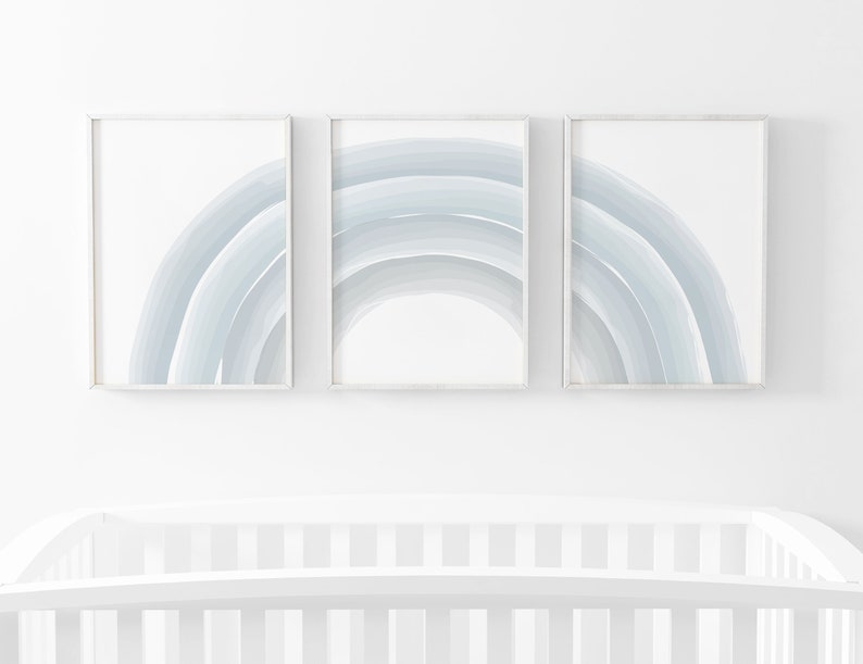 Gender Neutral Rainbow Prints Set of 3 Nursery Prints | Etsy