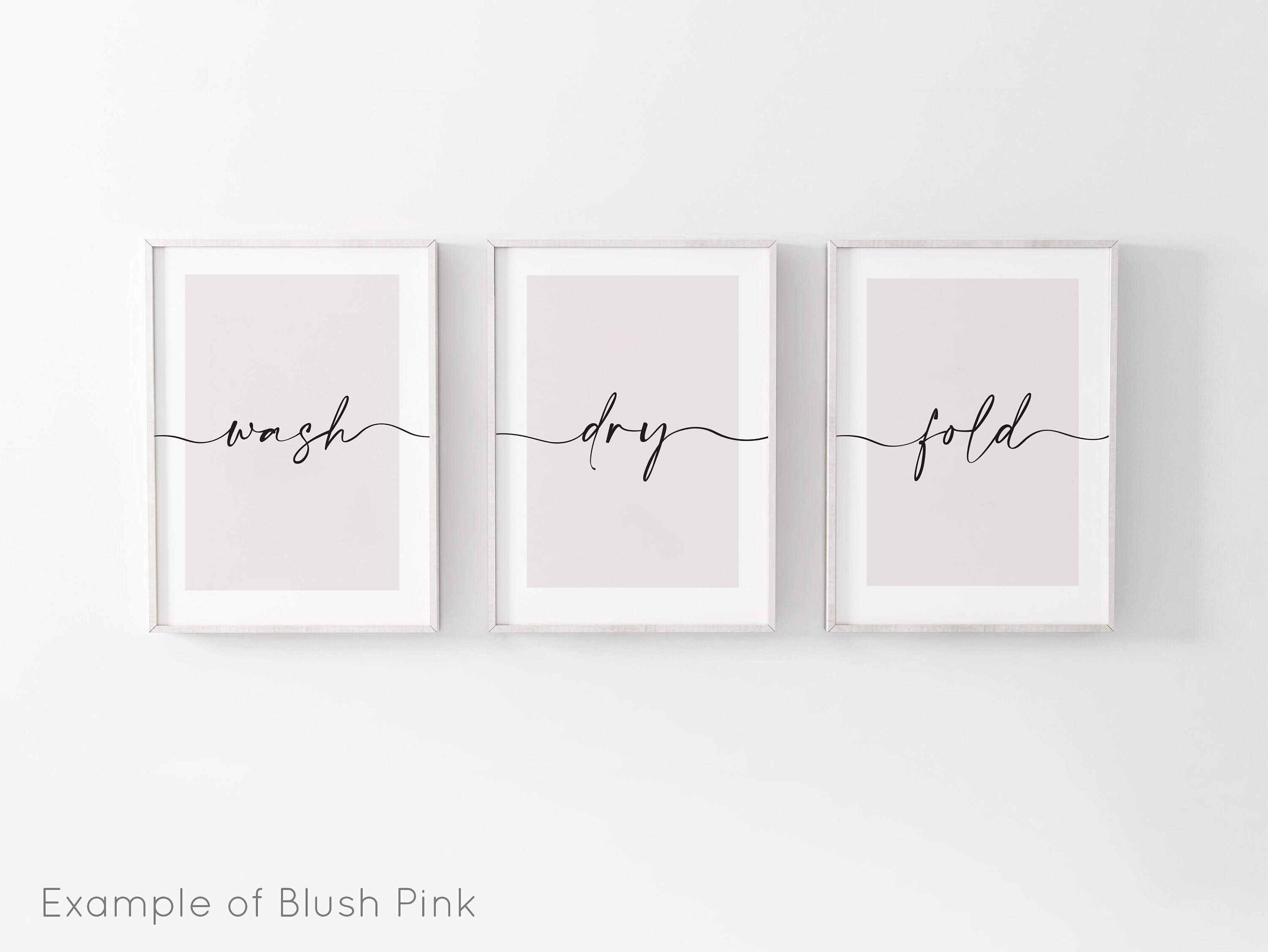 Laundry Room Prints, Wash Dry Fold, Set of 3, Kitchen Wall Art, Utility ...