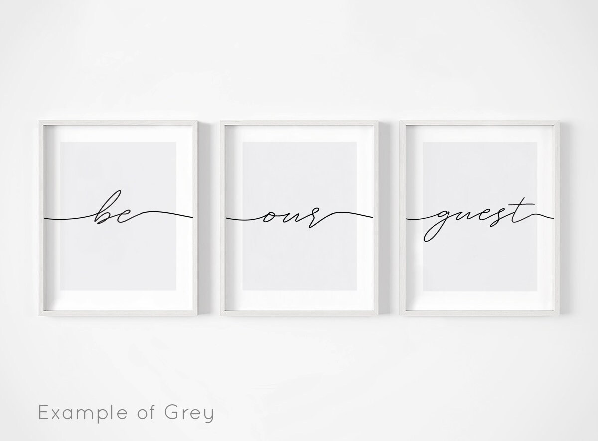Be Our Guest Prints, Set of 3, Guest Bedroom Wall Art, Bedroom Prints ...