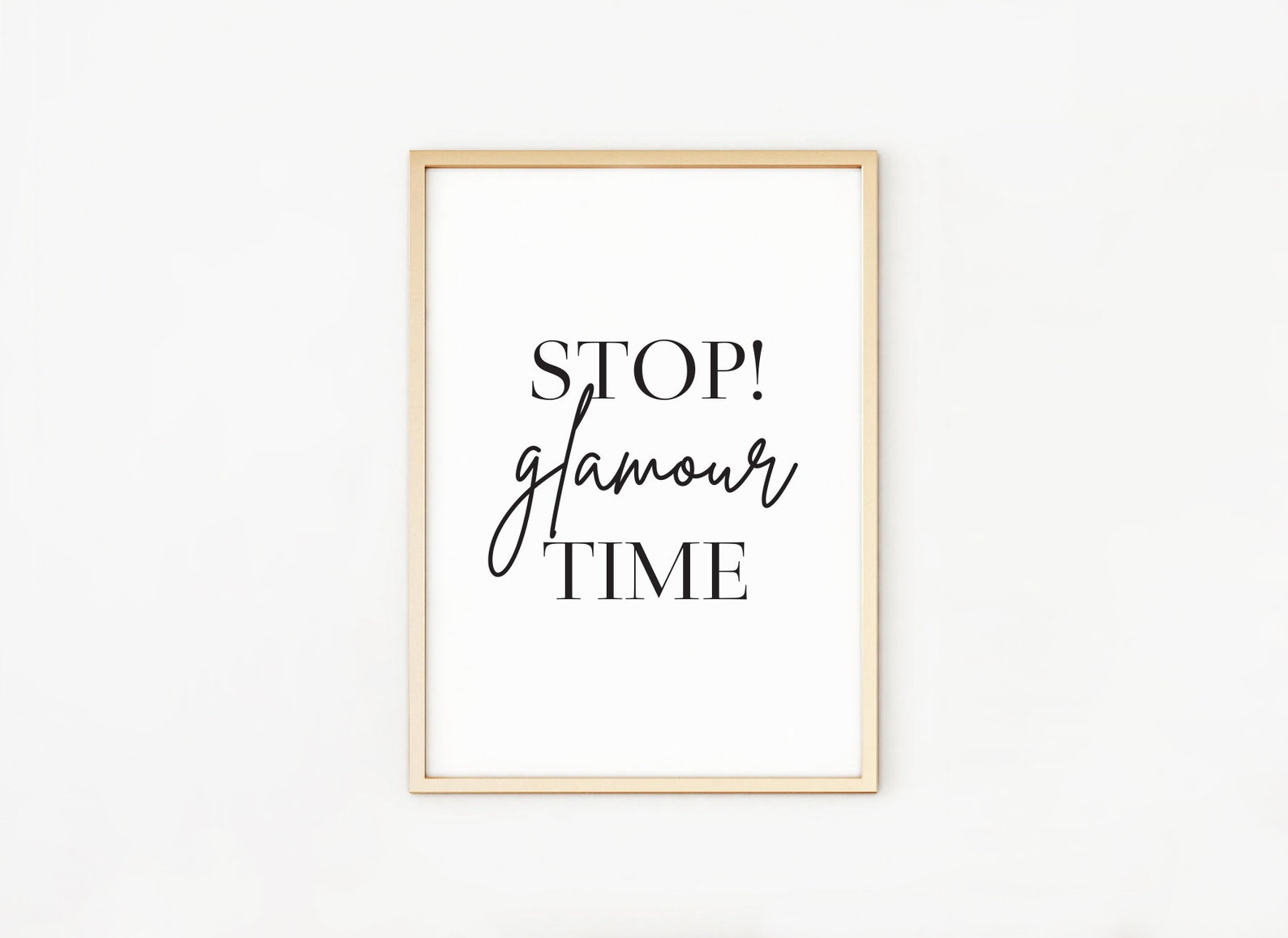 Stop Glamour Time Print Wall Art Make up Print Dressing - Etsy UK