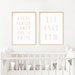 Neutral Rainbow Alphabet Prints, Set of 6, Personalised Name, Numbers ...