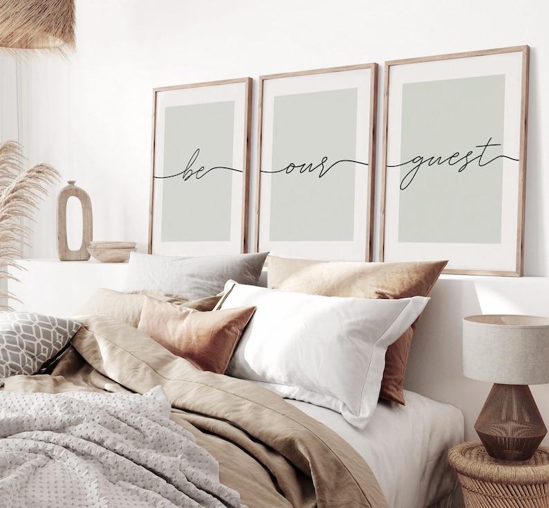 Be Our Guest Prints, Set of 3, Guest Bedroom Wall Art, Bedroom Prints ...