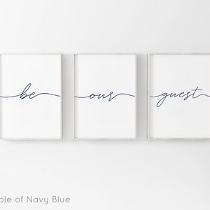 Be Our Guest Prints, Set of 3, Guest Bedroom Wall Art, Bedroom Prints ...