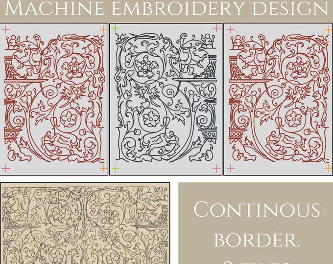 Renaissance Ivy Borders - Machine Embroidery Designs Set for Hoop 6x8 ...