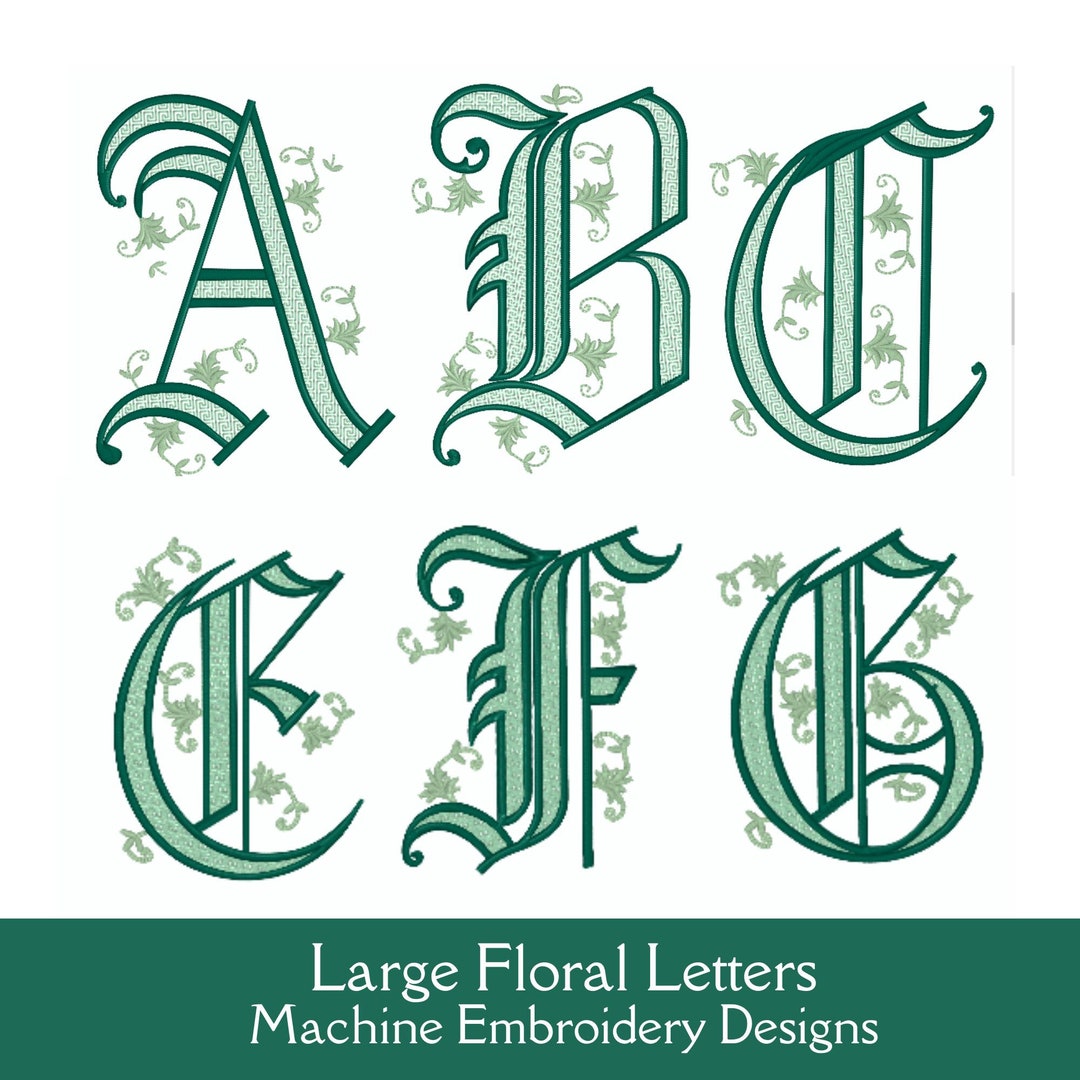 Edwardian Embroidery Letters. Complete Alphabet. Historical Machine ...