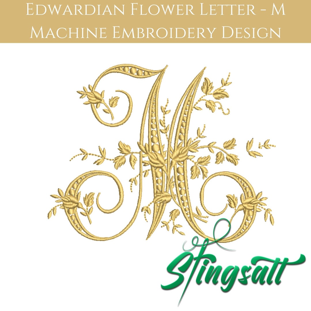 Edwardian Embroidery Lettering. Historical Machine Embroidery for ...