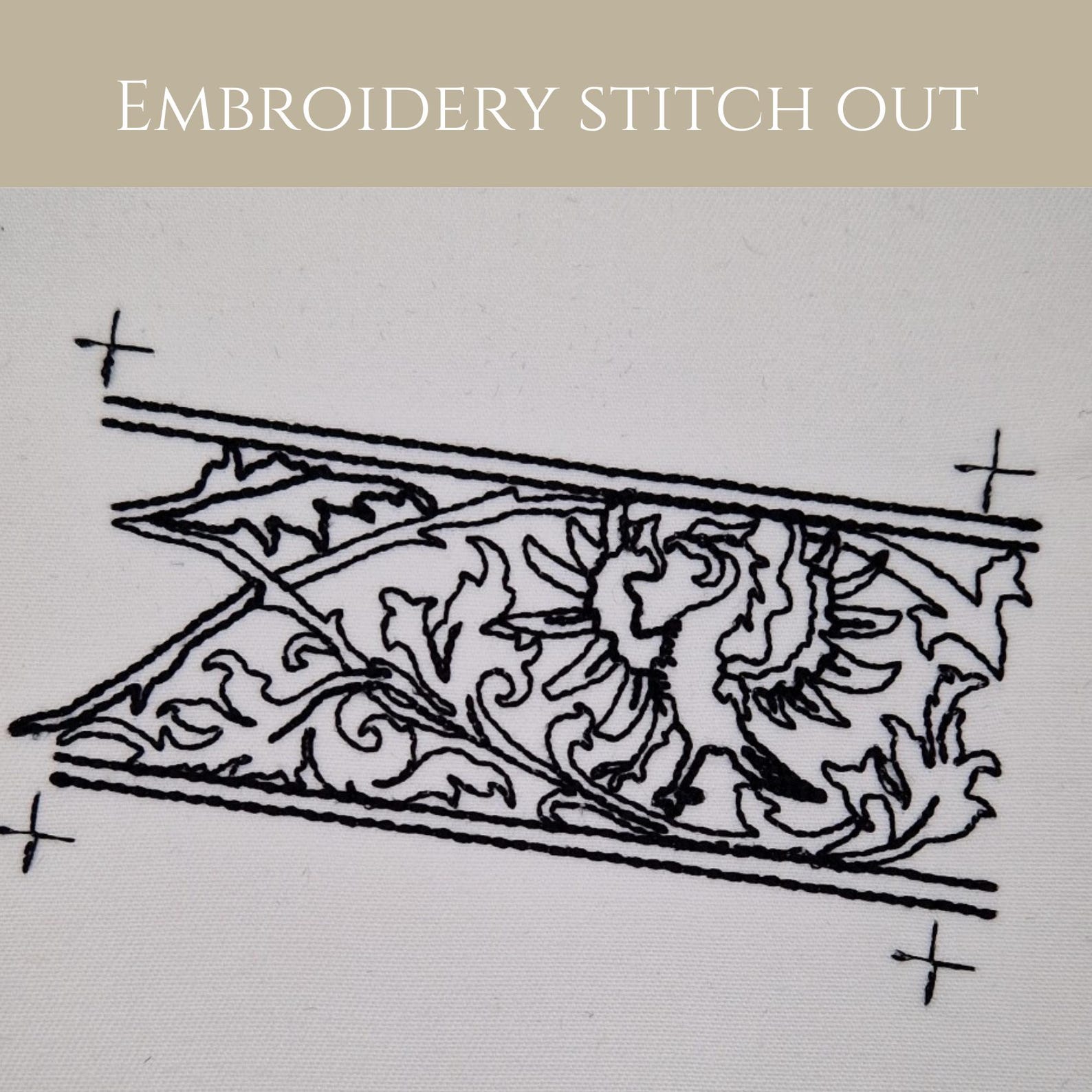 Tudor Machine Embroidery Design. Continuous Border Design. Medieval ...