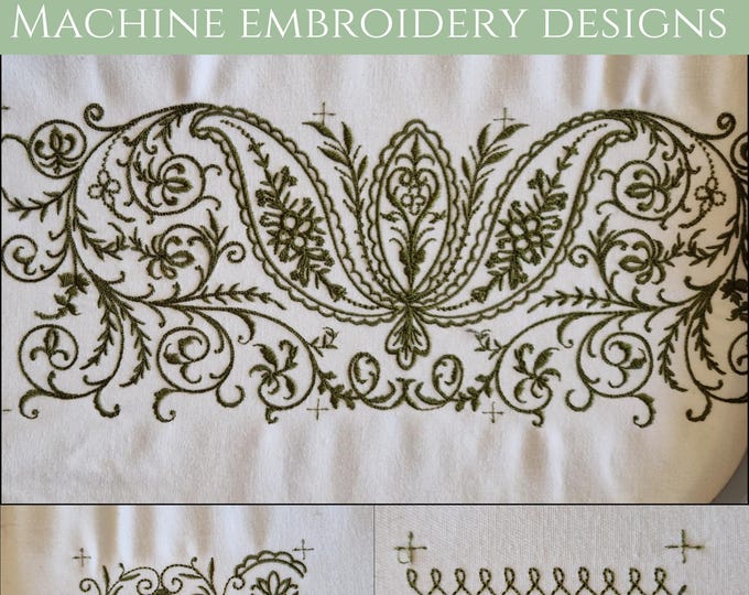 Renaissance Ivy Borders - Machine Embroidery Designs Set for Hoop 6x8 ...