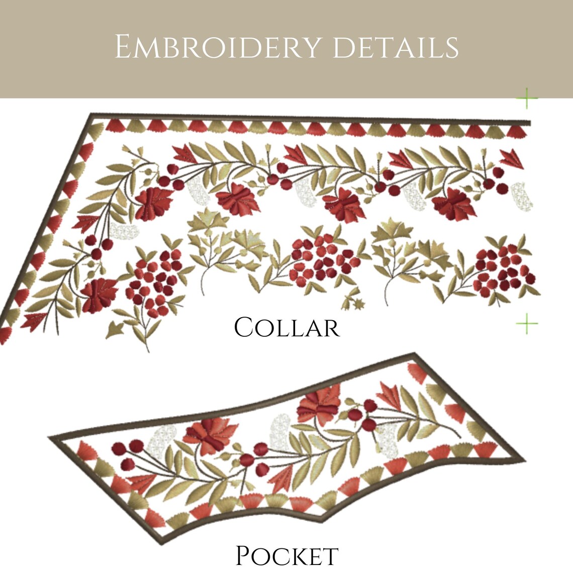 Early Regency Waistcoat for Machine Embroidery. Historical Designs ...