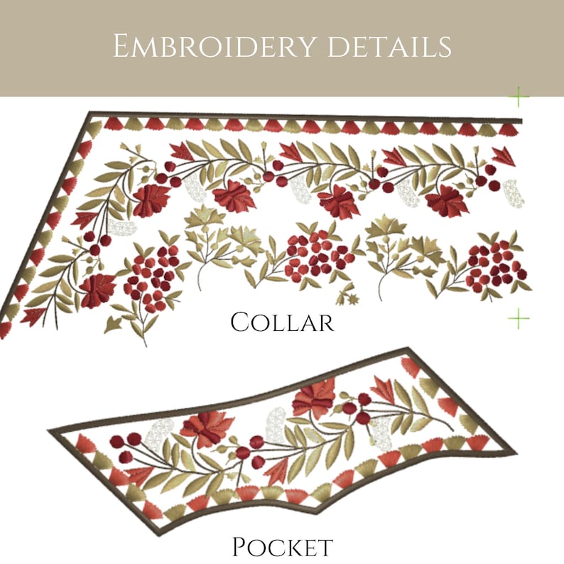 Early Regency Waistcoat for Machine Embroidery. Historical Designs ...