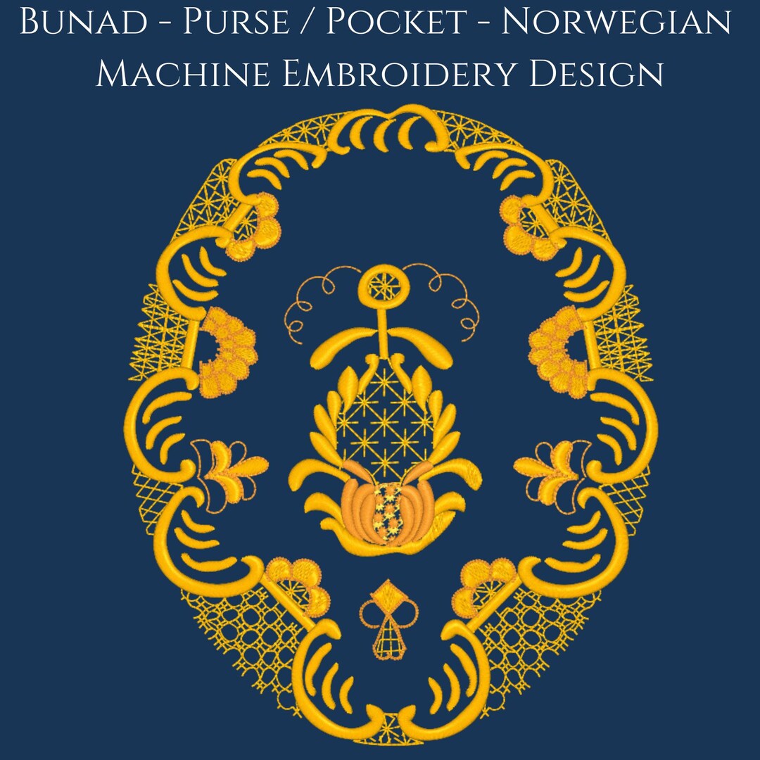 Bunad Pocket Purse Embroidery Design - Folk Costume From Norway and ...