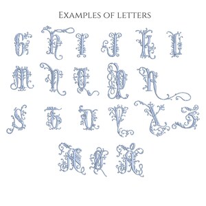 Edwardian Embroidery Font. Historical Machine Embroidery for Weddings ...
