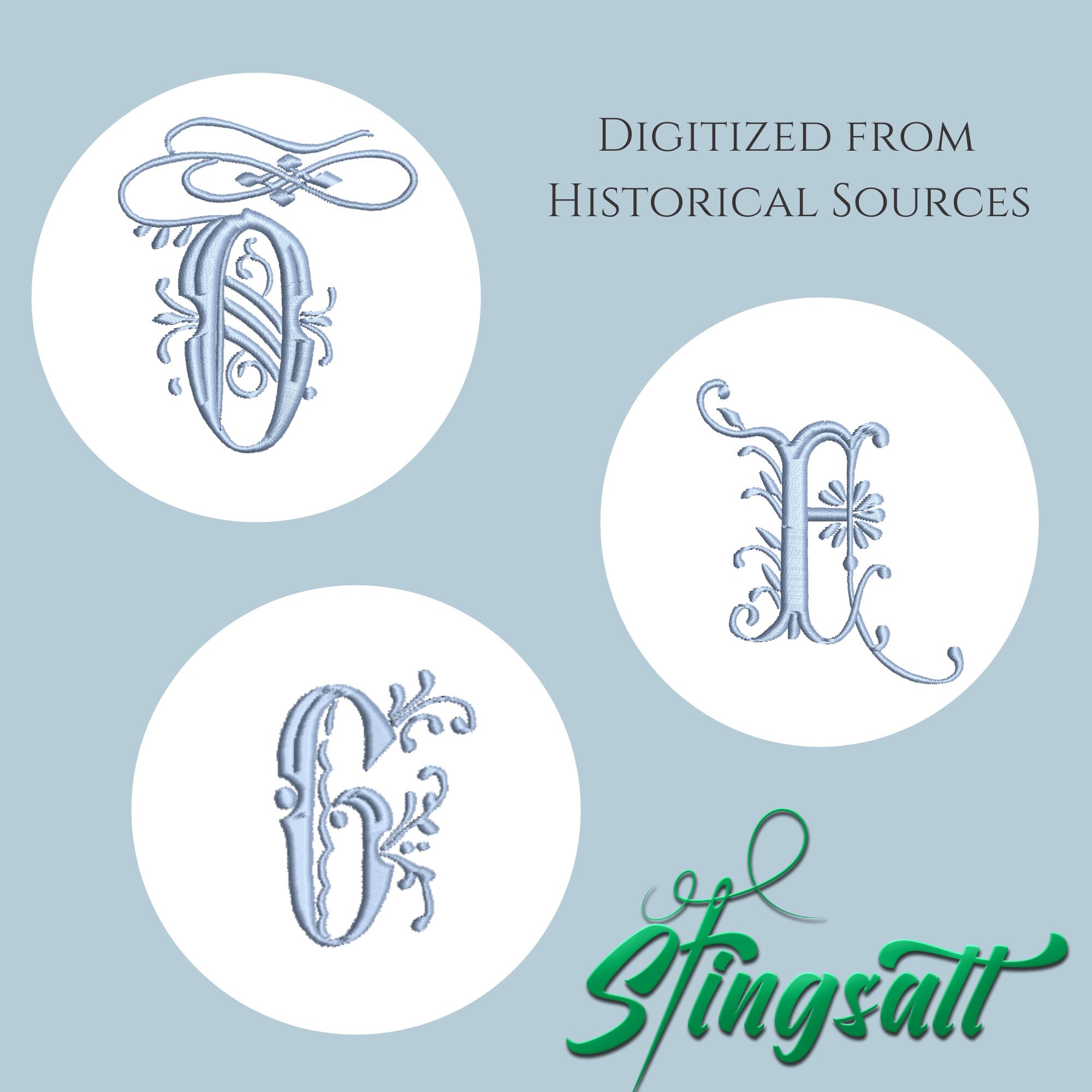 Embroidery Sewing & Fiber Sewing & Needlecraft Victorian Lettering ...