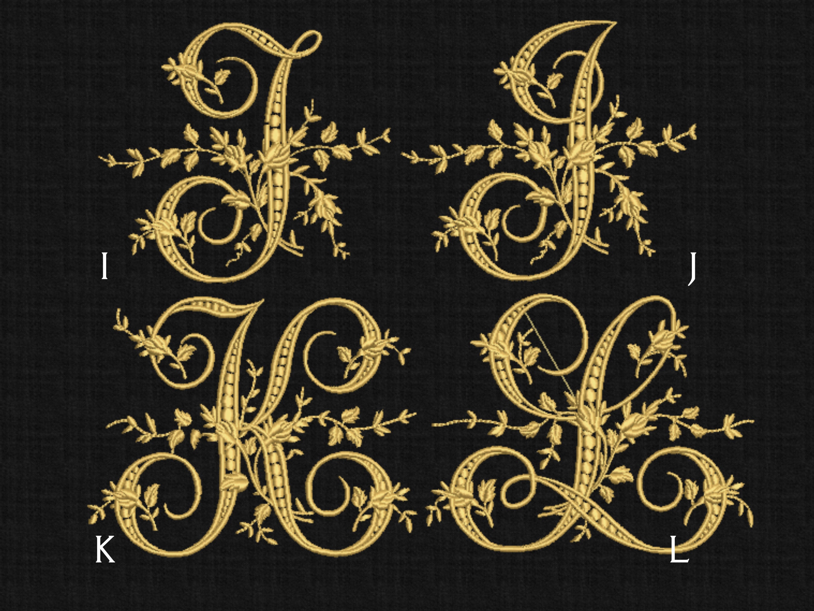 Edwardian Embroidery Letters. Complete Alphabet. Historical Machine ...