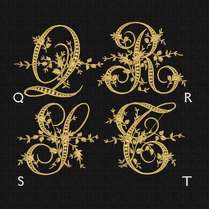 Edwardian Embroidery Letters. Complete Alphabet. Historical Machine ...