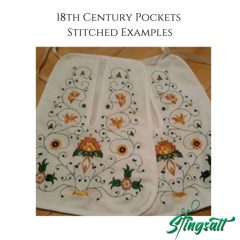 18th Century Pockets for Machine Embroidery. Historical | Etsy