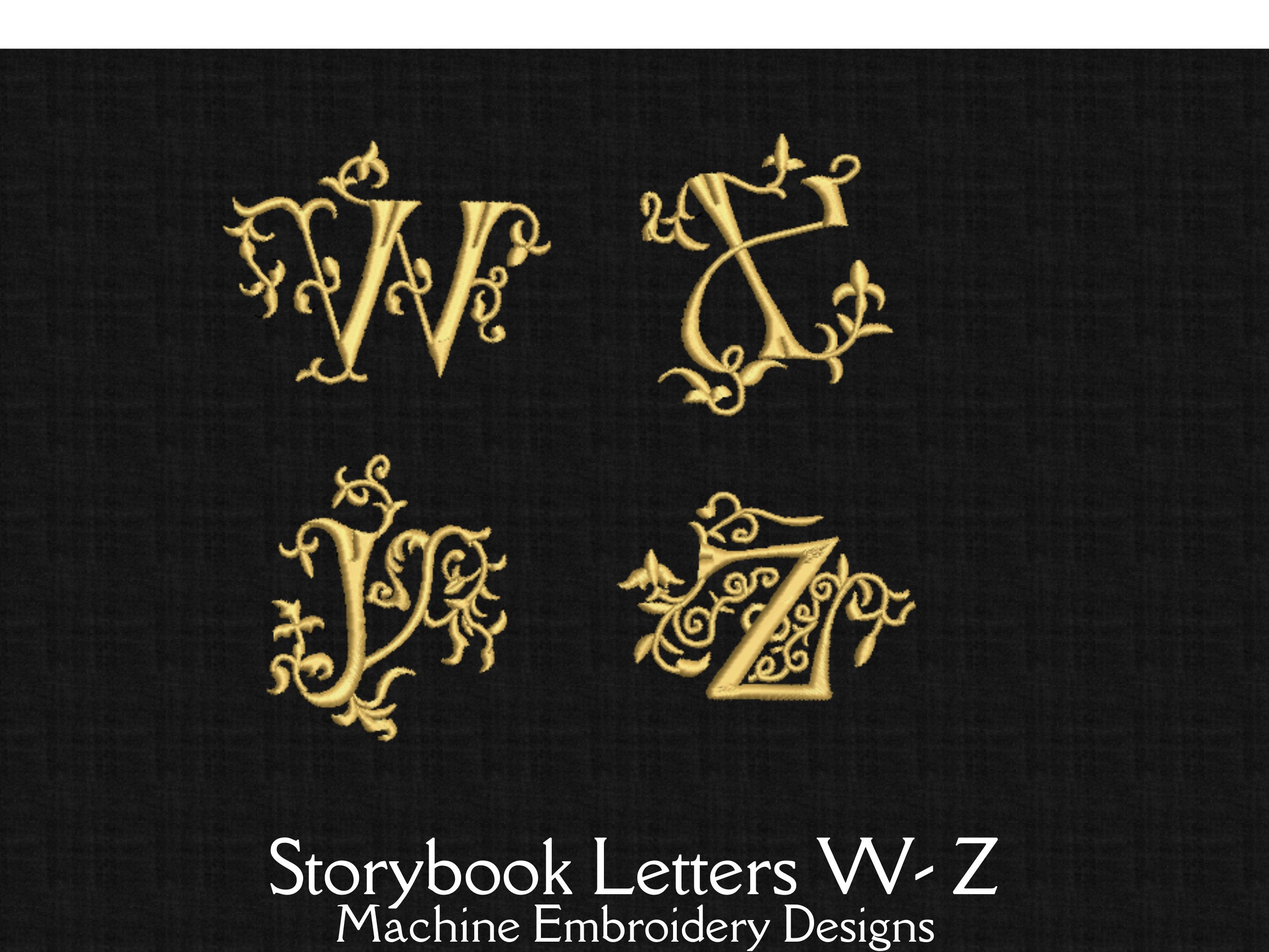 Storybook Fairytale Font. Edwardian Embroidery Lettering. Historical ...
