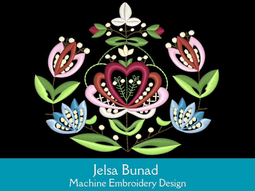Jelsa Bunad Embroidery Design - Folk Costume From Norway and Scandinavia - 18th Century - for ...