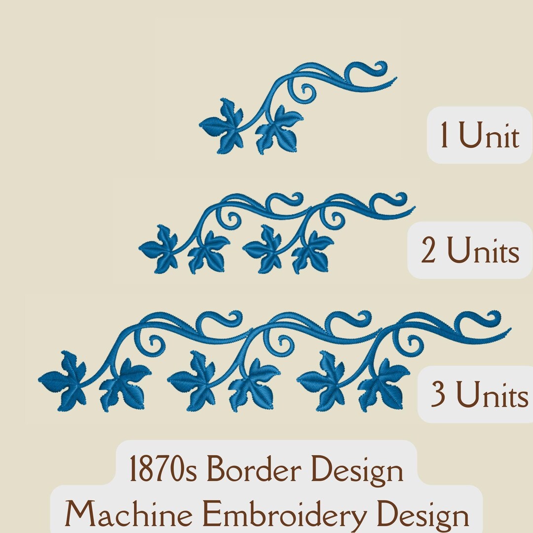 Border Design From 1870s. Machine Embroidery Design. Continuous Border ...