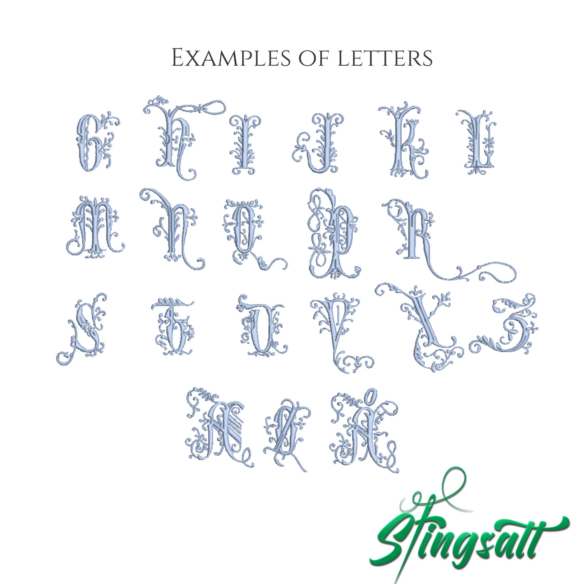 Embroidery Sewing & Fiber Sewing & Needlecraft Victorian Lettering ...