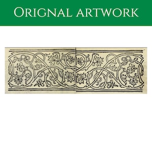 Tudor Machine Embroidery Design. Continuous Border Design. Medieval ...