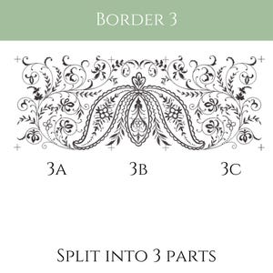 Regency Machine Embroidery Design. Continuous Border Designs. 19th ...