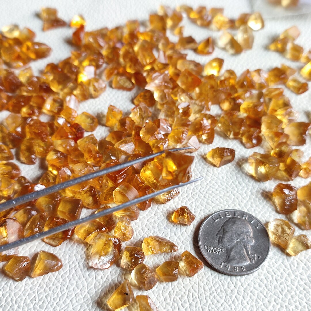 50cts From Lot 100% Natural Fresh Citrine Rough Lot, Loose Transparent ...