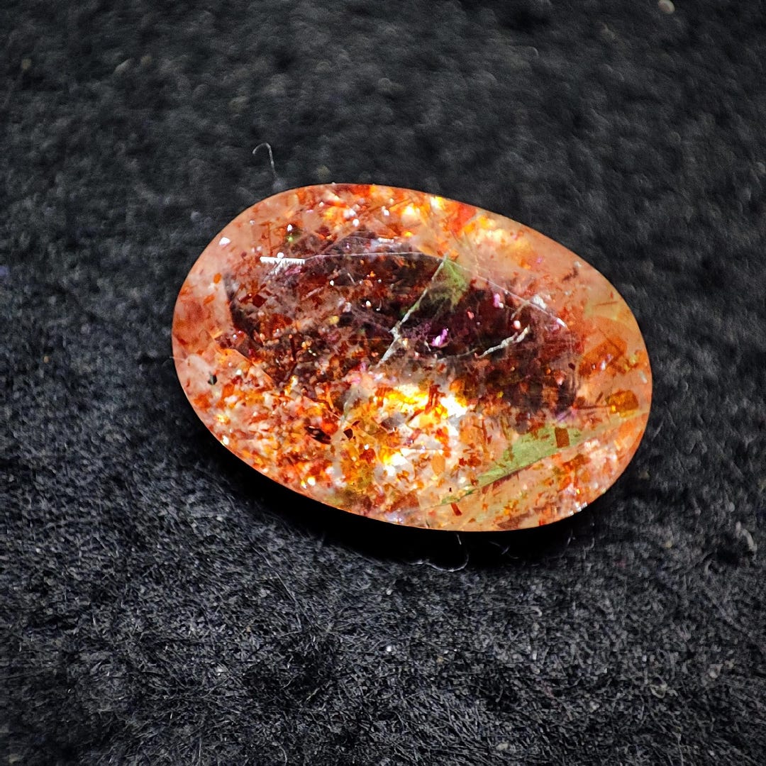 Rare Copper Inclusion Confetti Sunstone, Conffetti Sunstone Cut ...