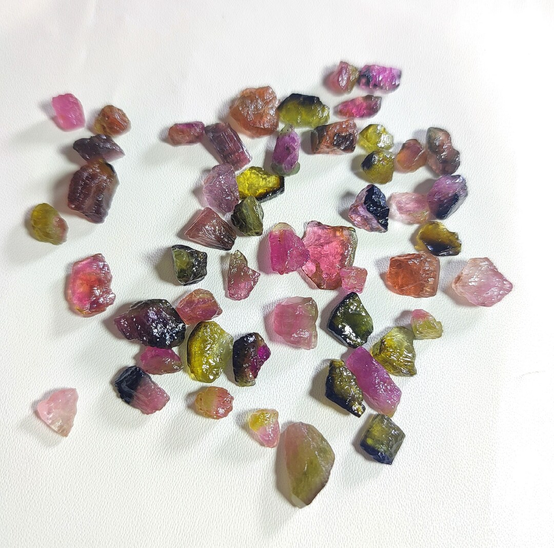 Bio Mix 70cts Full Lot Tourmaline Rough Loose Tourmaline Raw Wholesale ...