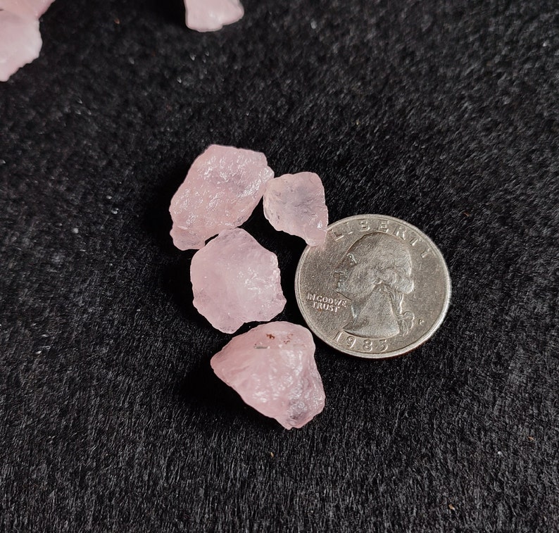 50cts From Lot Big Size Pink Natural Morganite Rough Clean Dark Pink ...