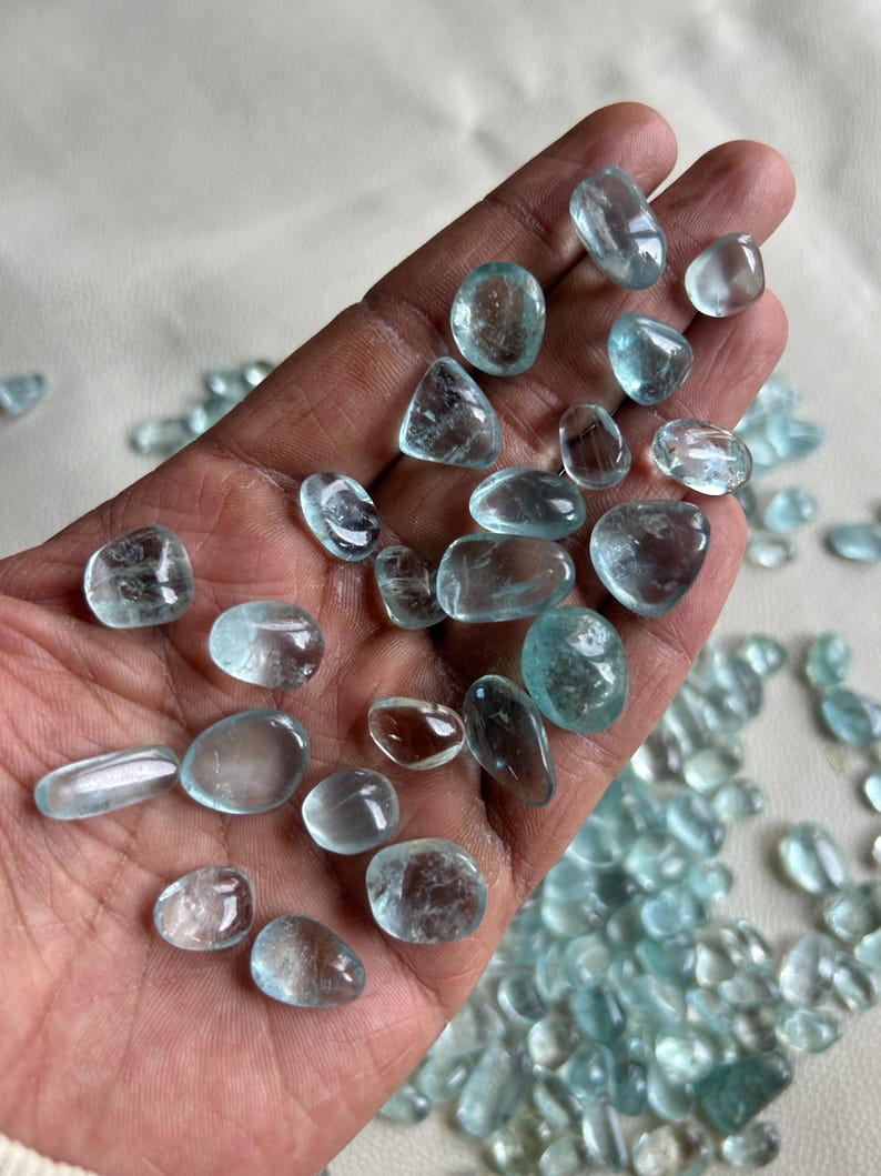 50cts From Lot 100% Natural and Genuine Polished Clean Aquamarine ...
