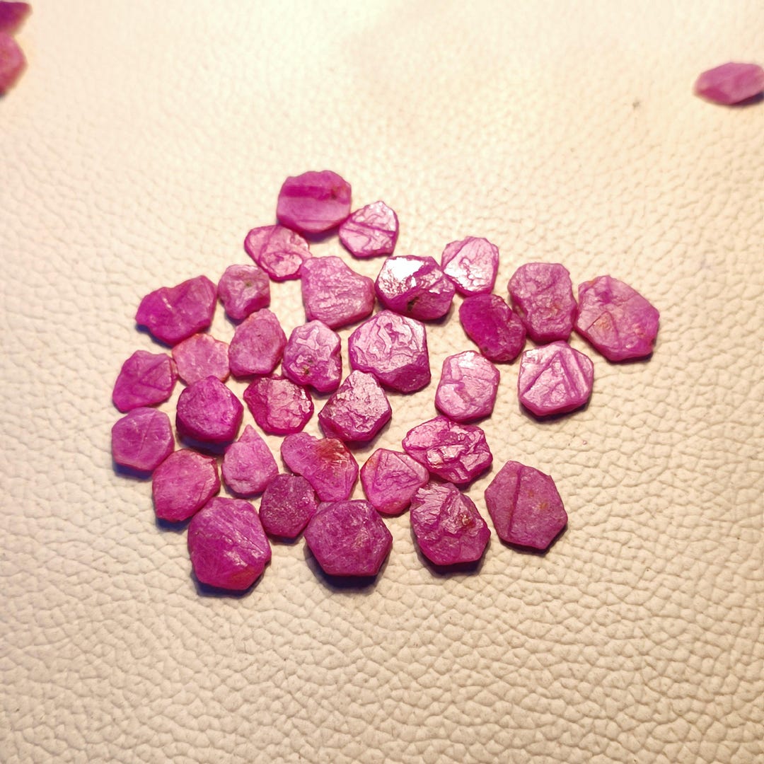 African Ruby Slices Lot, 100% Natural Ruby Raw for Making Jewelry, Top ...