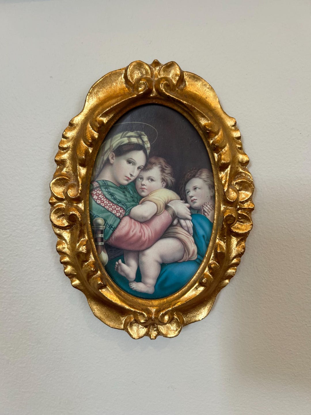 Ornate Gilded Gold Oval Frame - Etsy