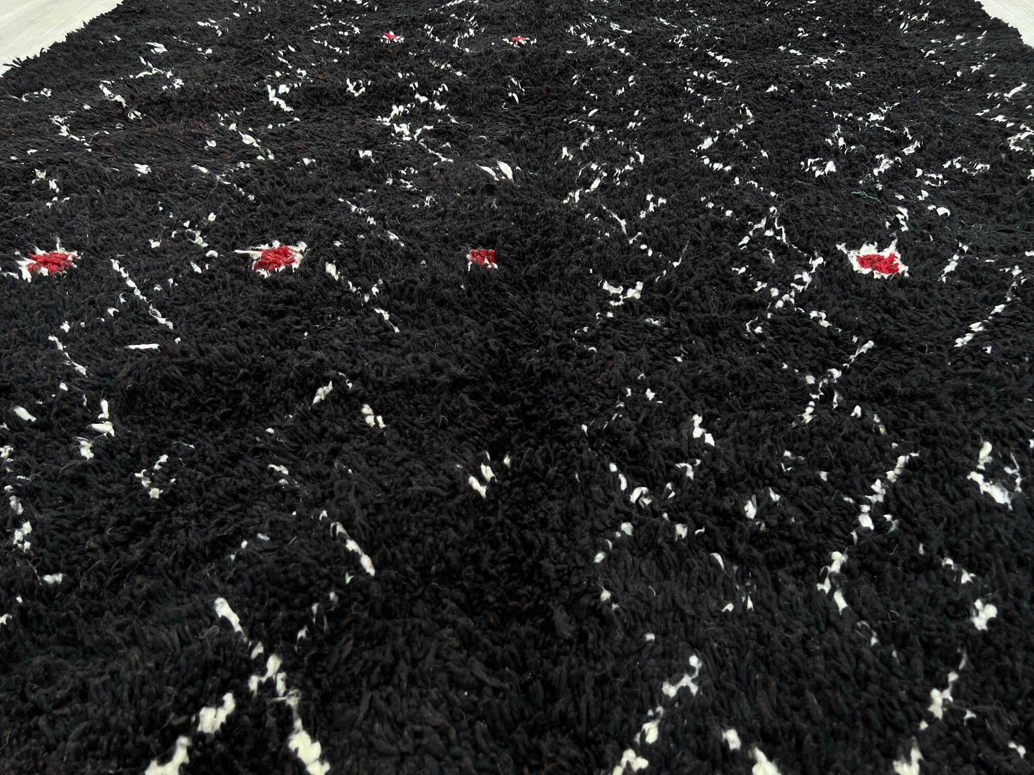 Costum Moroccan Black Rug Authentic Moroccan Rugblack Beni - Etsy