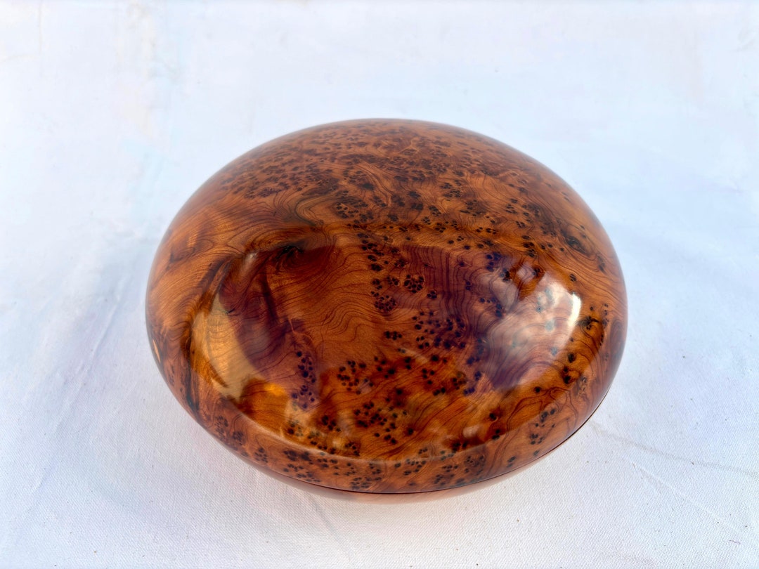 Pebble Box Wooden Jewelry Box, Large Wood Jewelry Round Box, Gift ...