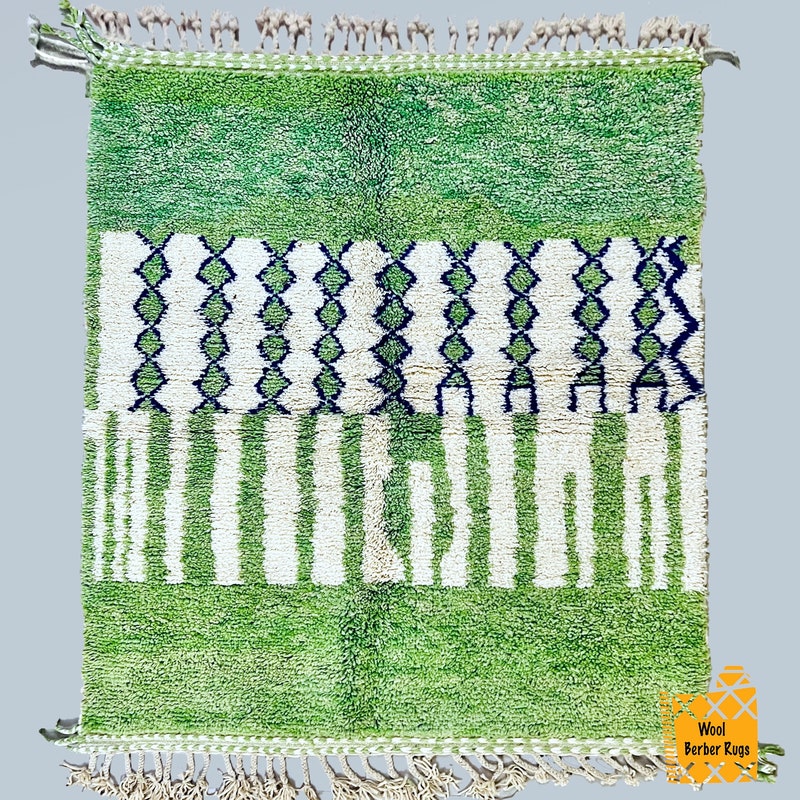 Green Moroccan Rug - Etsy